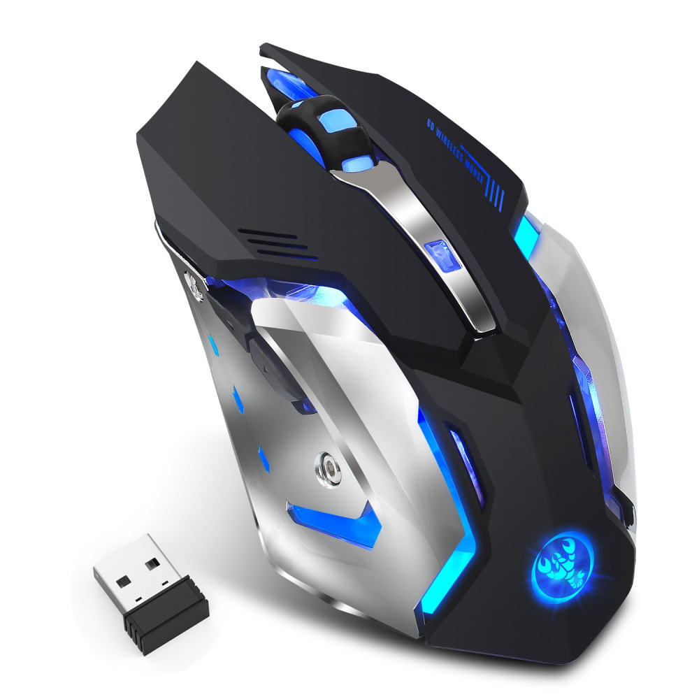 HXSJ new wireless mouse 2.4GPI gaming mouse glowing mouse ...